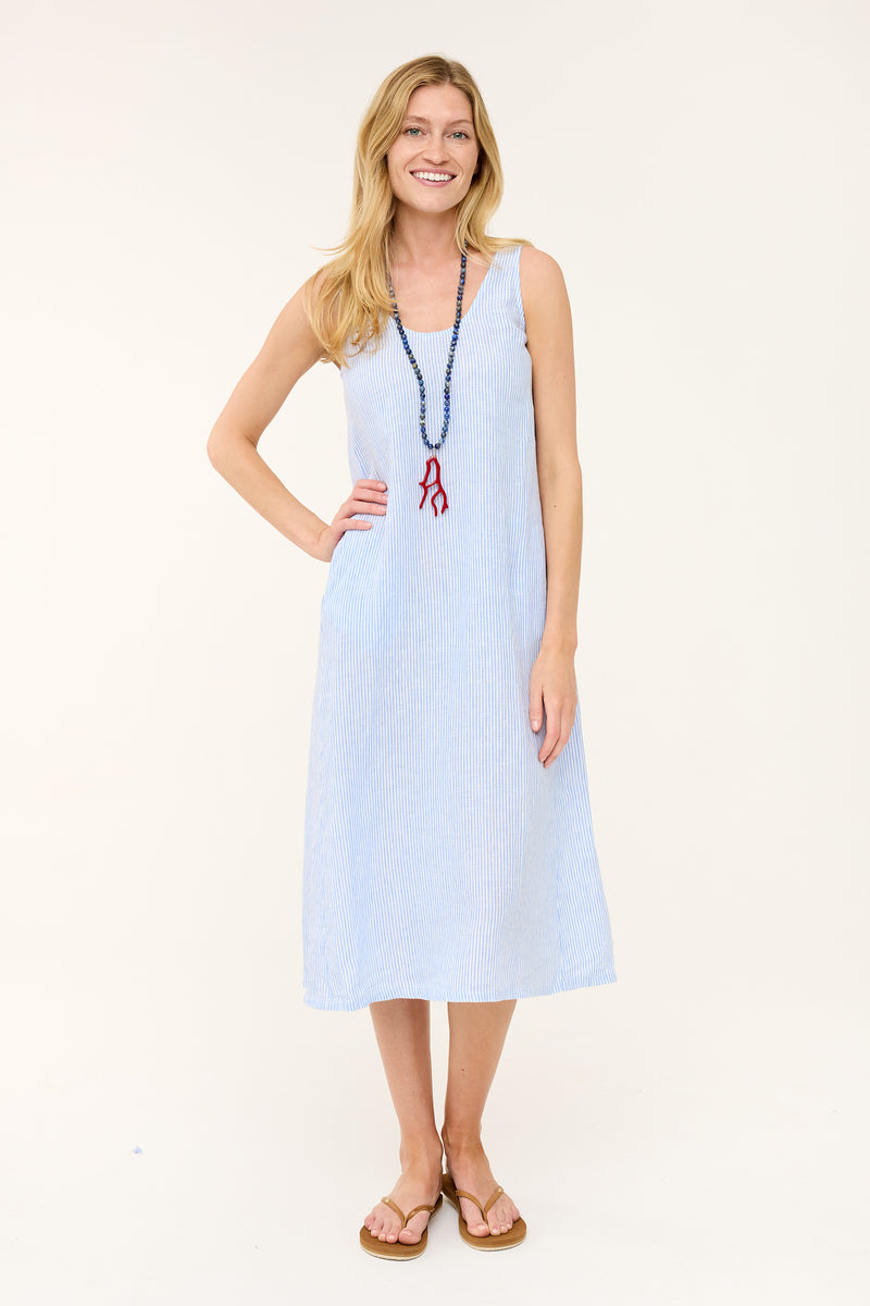 Brenda Dress - Blue Stripe – HIHO